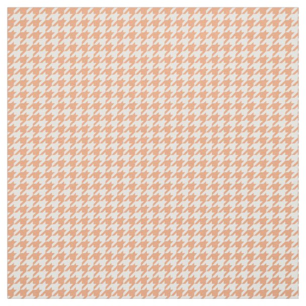 Gray White Houndstooth Pattern Fabric | Zazzle