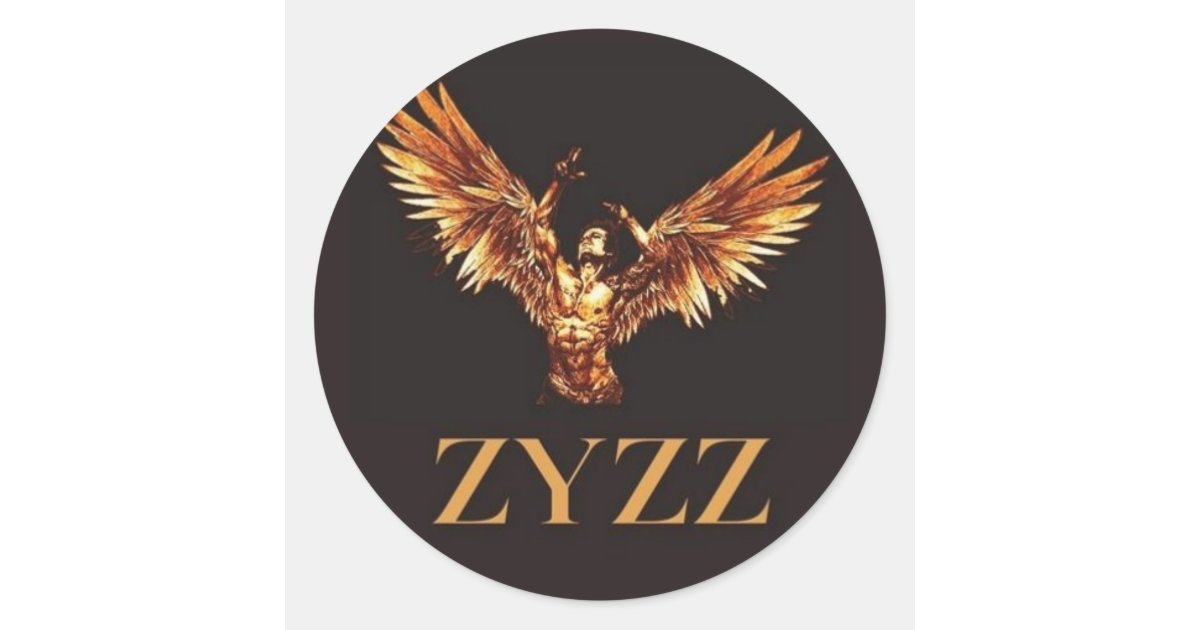 Orange Zyzz Logo Classic Round Sticker | Zazzle