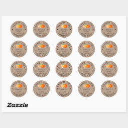 Orangecello Homemade with love kraft paper Classic Round Sticker | Zazzle