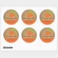 Orangecello Label, round orange sticker | Zazzle