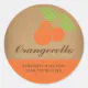 Orangecello Label, round orange sticker | Zazzle