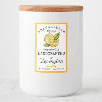 Orangecello Liqueur Label For A Small Bottle | | Zazzle