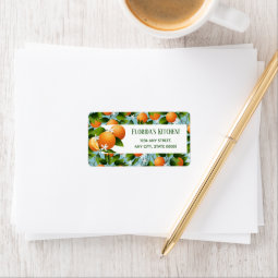 Oranges Citrus Fruits Floral Label | Zazzle