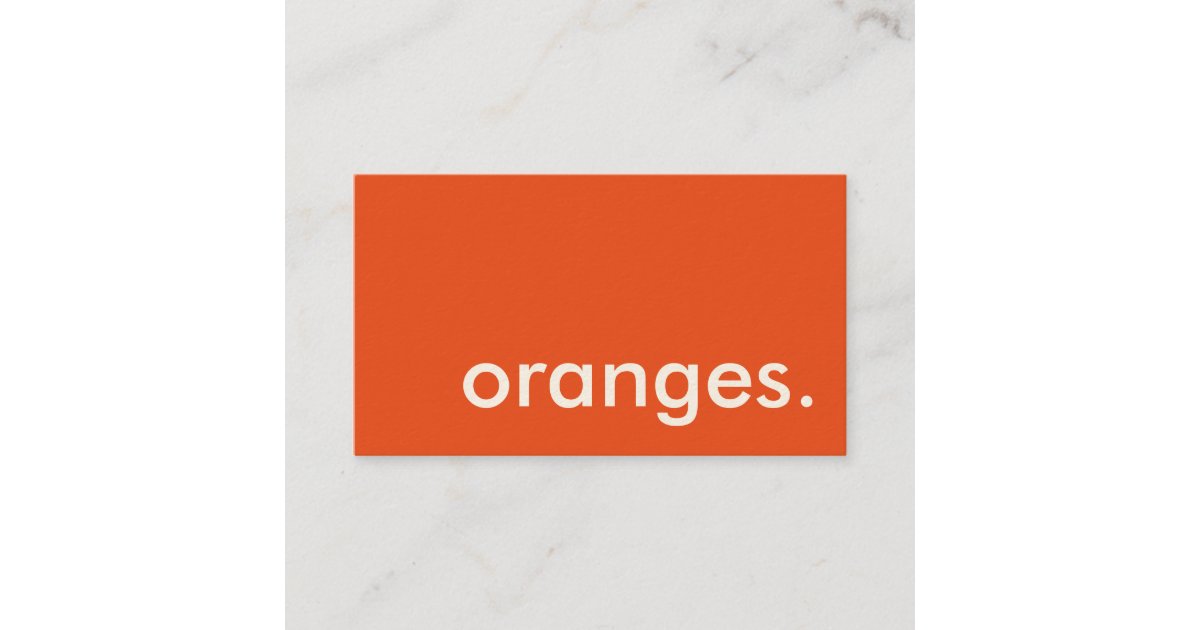oranges. loyalty punch card | Zazzle
