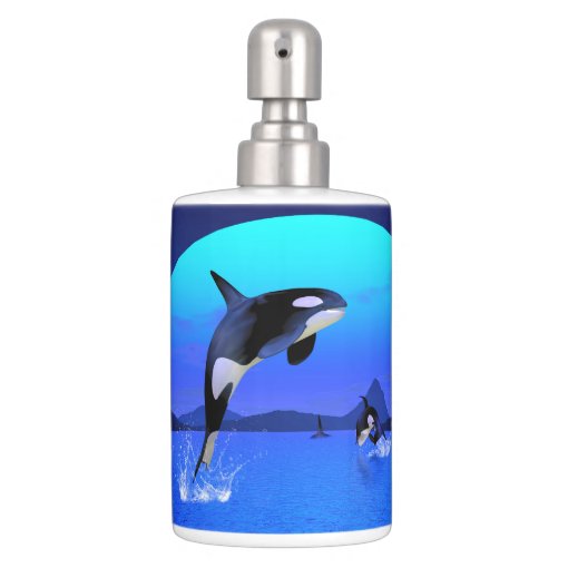 Orca 1 soap dispenser and toothbrush holder | Zazzle