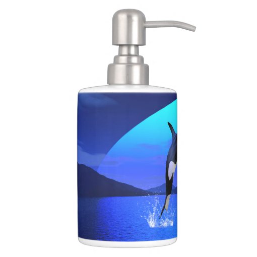 Orca 1 soap dispenser and toothbrush holder | Zazzle