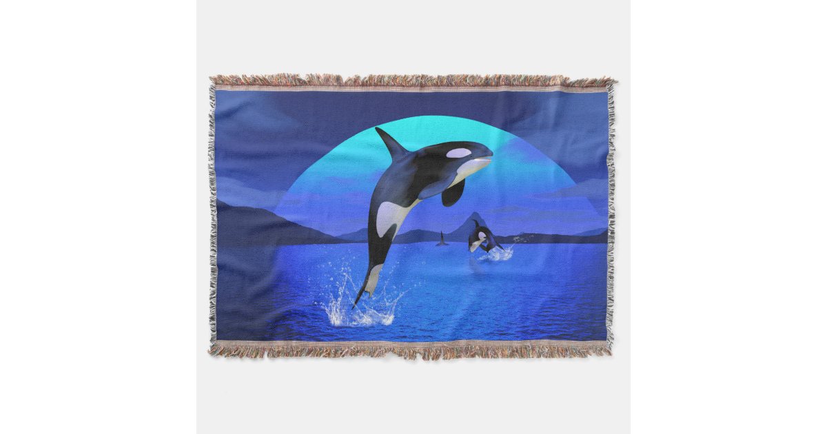 Orca 1 throw blanket | Zazzle