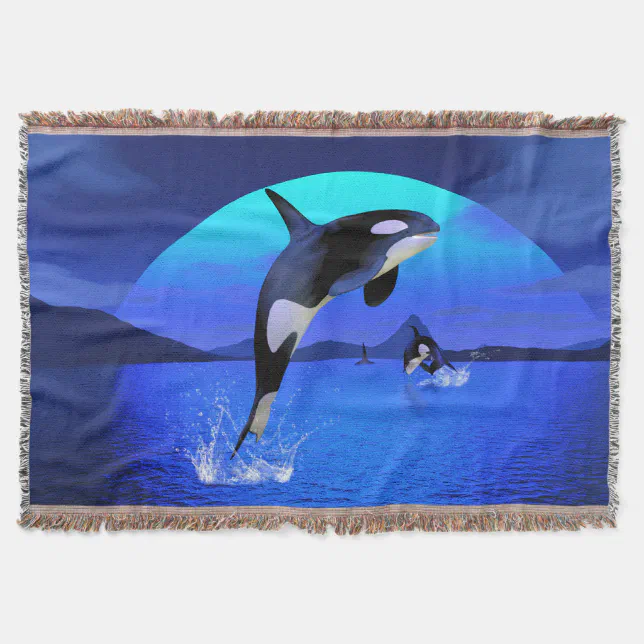 Orca 1 throw blanket | Zazzle