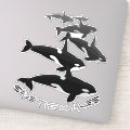 Orca Art Stickers Personalized Whale Decals | Zazzle