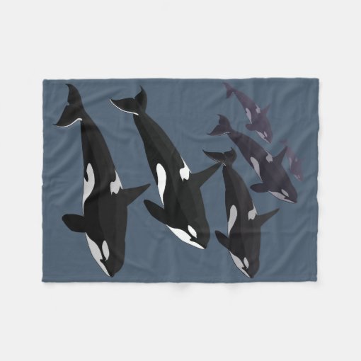 Orca Blanket Cool Killer Whale Art Fleece Blanket | Zazzle