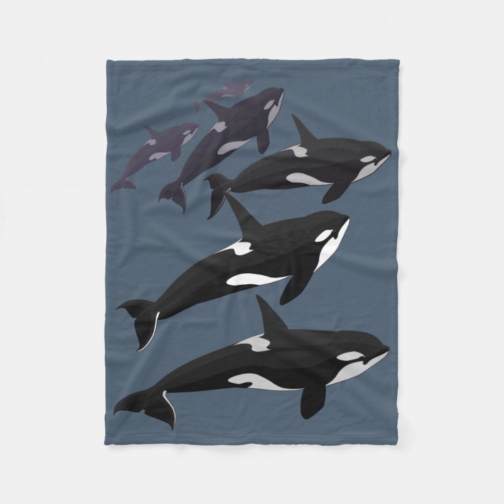 Orca Blanket Cool Killer Whale Art Fleece Blanket | Zazzle