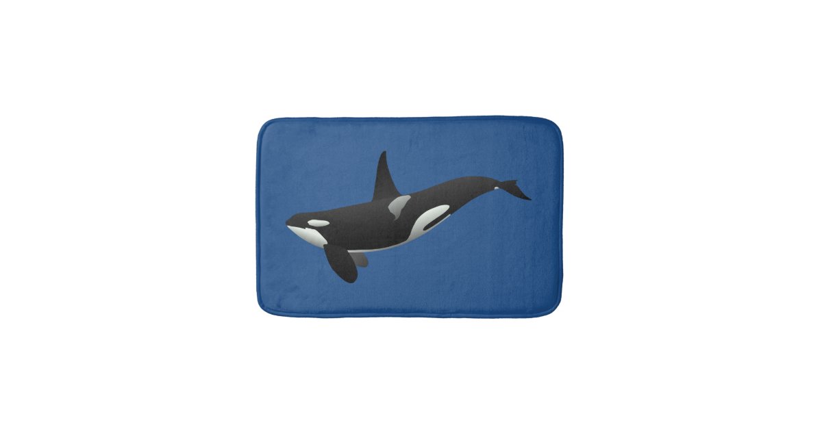 Orca Killer Whale Bath Mat | Zazzle