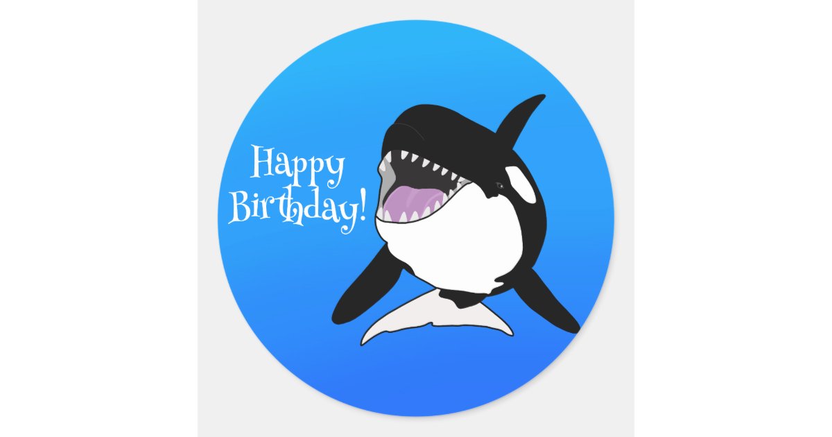 Orca Killer Whale Classic Round Sticker | Zazzle