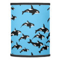 Orca Killer Whales on Bright Blue Lamp Shade | Zazzle