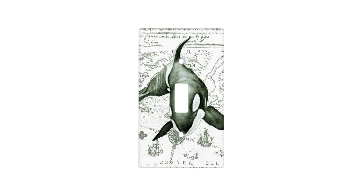 Orca Map Green Light Switch Cover | Zazzle