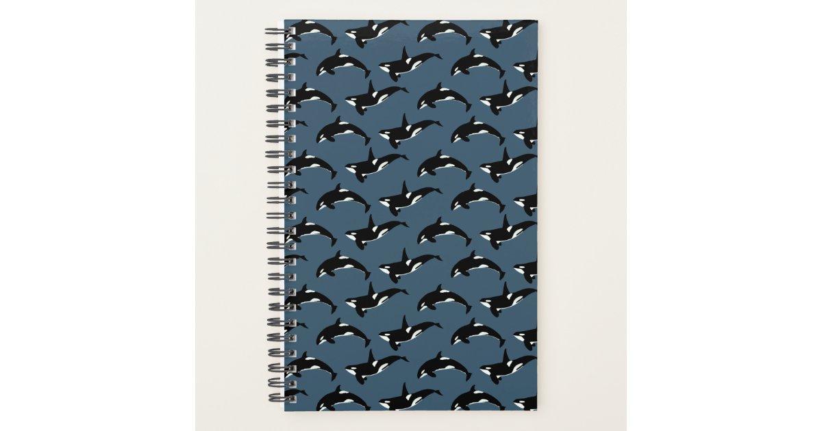 Orca Pattern: Dark Blue Planner | Zazzle