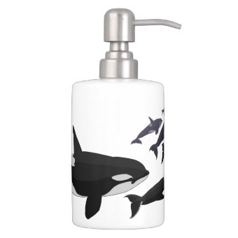 Orca Whale Bath Sets Killer Whales Bathroom Set | Zazzle