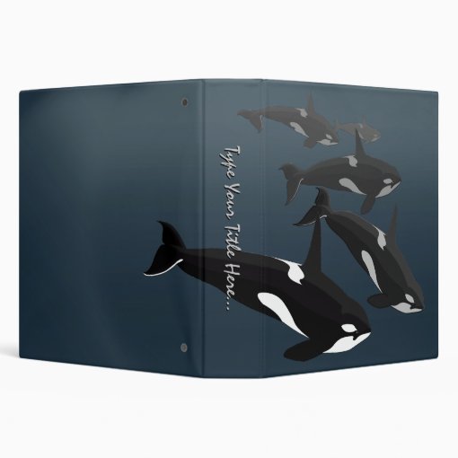 Orca Whale Binder Custom Killer Whale Binder Album | Zazzle