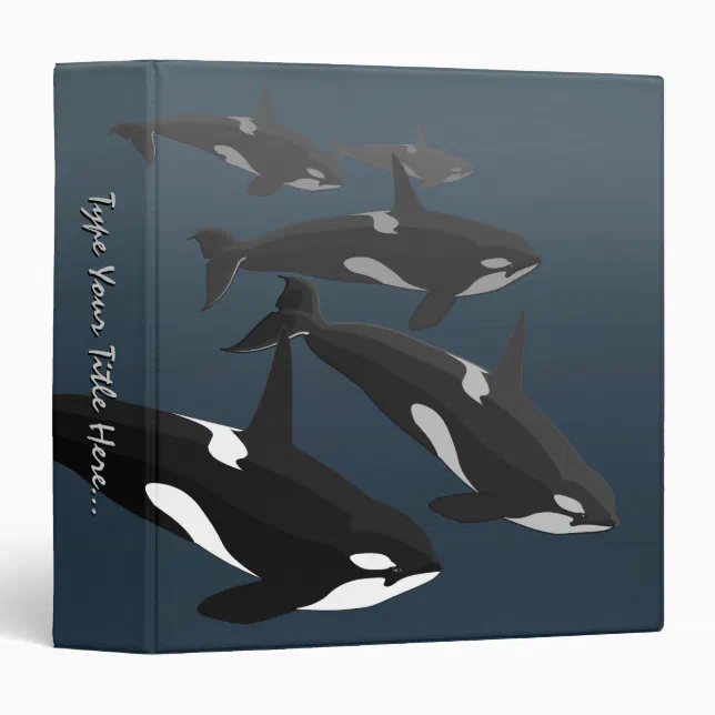 Orca Whale Binder Custom Killer Whale Binder Album | Zazzle