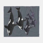 Orca Whale Blanket Killer Whale Fleece Blankets | Zazzle