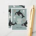 Orca Whale Class Valentine Card | Zazzle