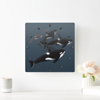 Orca Whale Clock Killer Whale Decor Whale Gifts | Zazzle