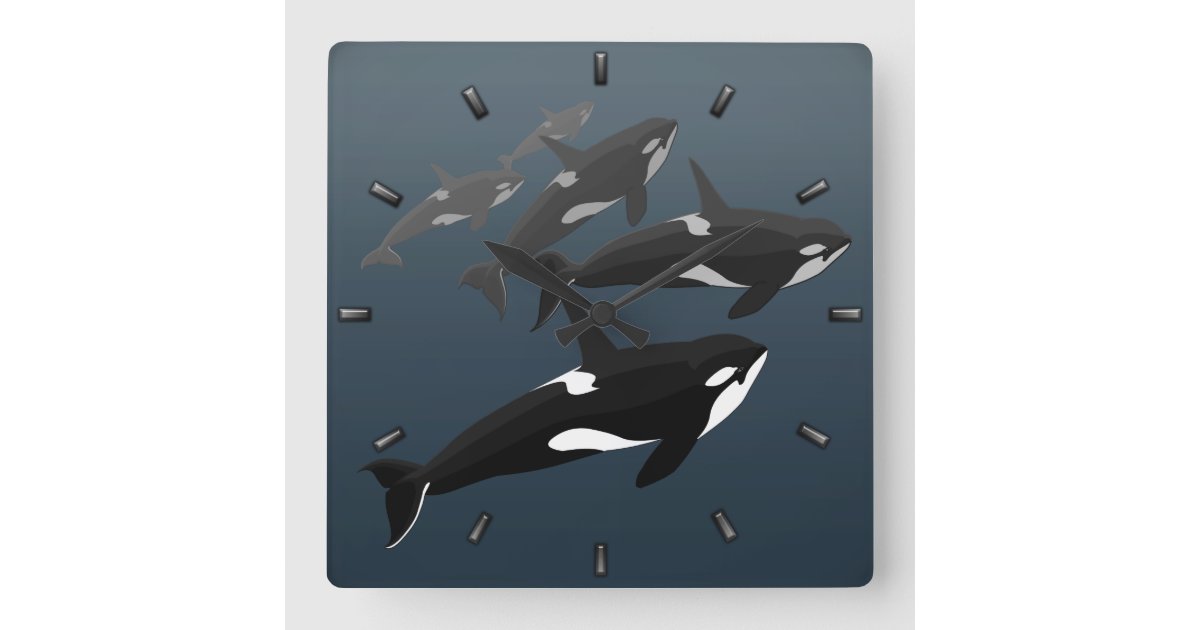 Orca Whale Clock Killer Whale Decor Whale Gifts | Zazzle