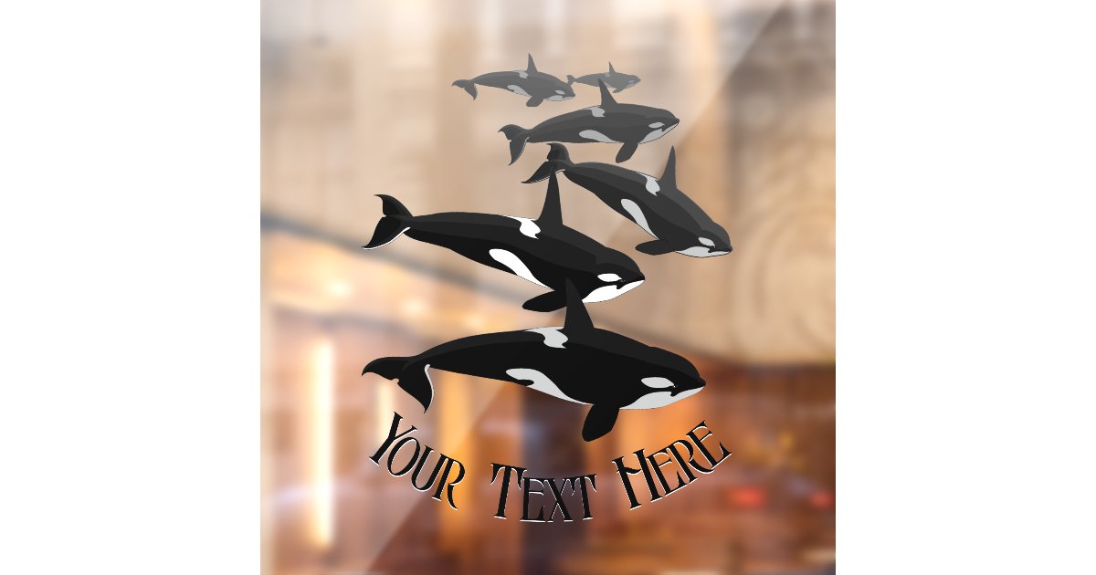 Orca Whale Decal Custom Whale Art Window Cling | Zazzle
