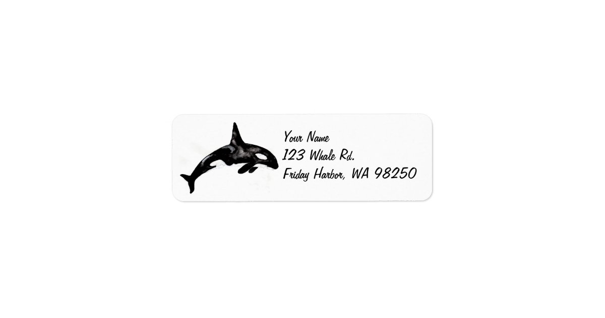 Orca Whale Label | Zazzle
