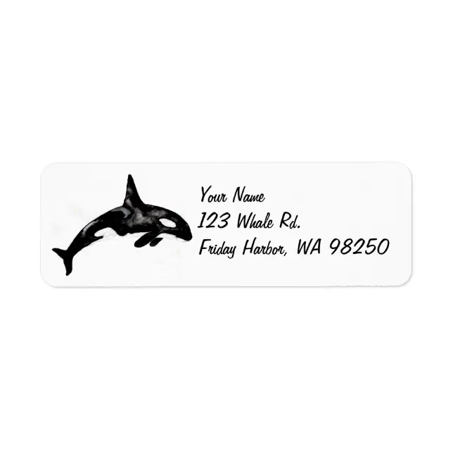 Orca Whale Label | Zazzle