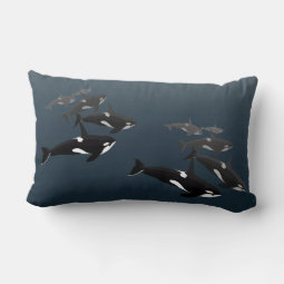 Orca Whale Pillow Killer Whale Art Throw Pillows | Zazzle