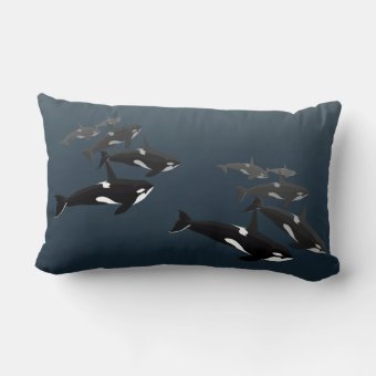 Orca Whale Pillow Killer Whale Art Throw Pillows | Zazzle