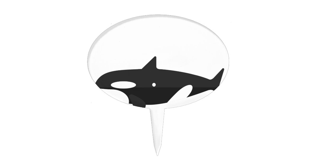 Orca Whale Primitive Style Cake Topper | Zazzle