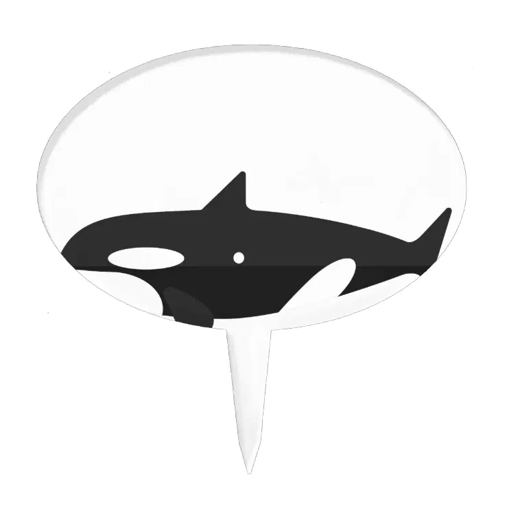 Orca Whale Primitive Style Cake Topper | Zazzle