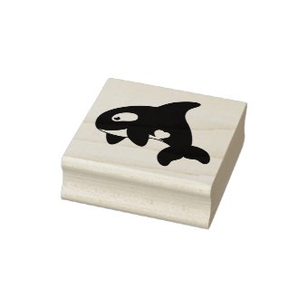 Orca Whale Rubber Stamp | Zazzle