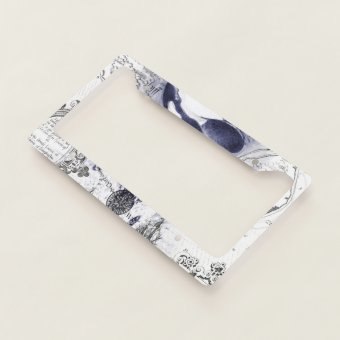 Orca Whale Vintage Map Blue License Plate Frame | Zazzle