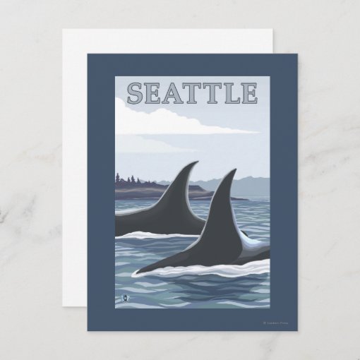 Orca Whales #1 - Seattle, Washington Postcard | Zazzle