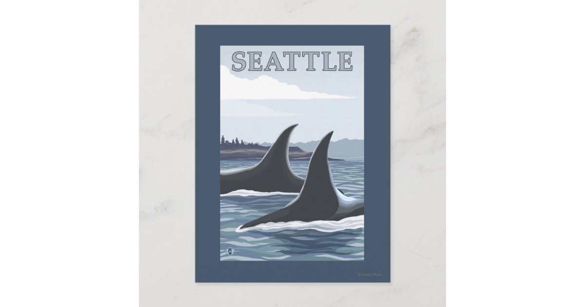 Orca Whales #1 - Seattle, Washington Postcard | Zazzle