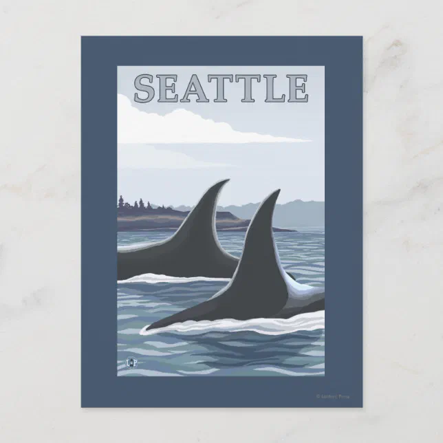 Orca Whales #1 - Seattle, Washington Postcard | Zazzle