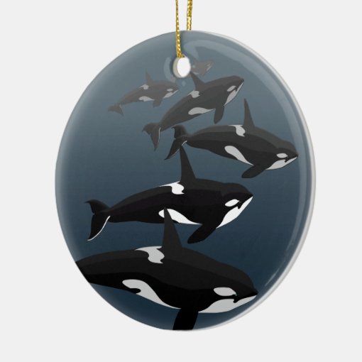 Orca Whales Ornament Personalized Whale Ornament | Zazzle