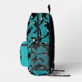 Orcas Killer Whales Teal Blue Personalized Printed Backpack | Zazzle