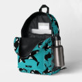 Orcas Killer Whales Teal Blue Personalized Printed Backpack | Zazzle