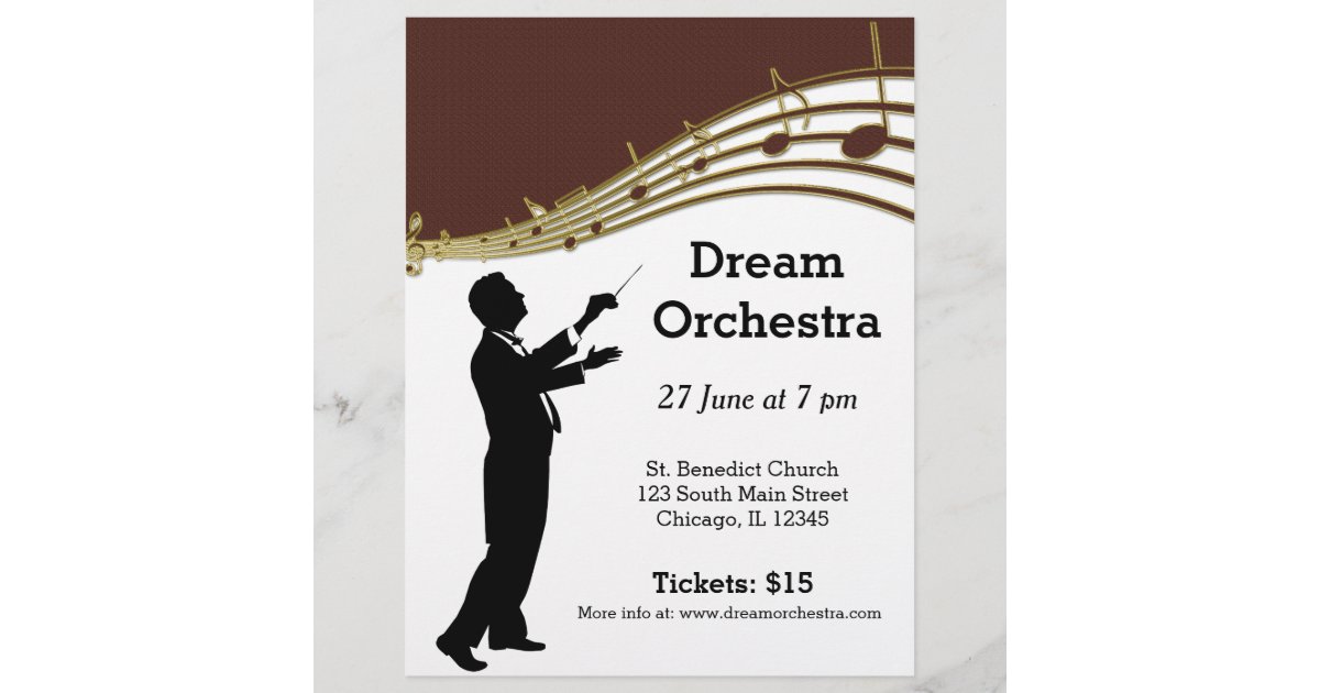 Orchestra concert flyer | Zazzle