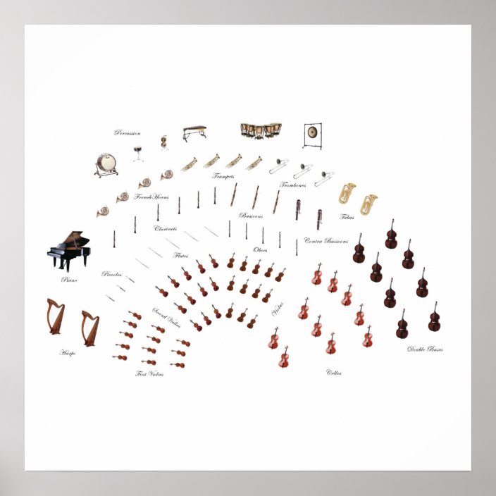 Orchestra Layout Poster | Zazzle.com