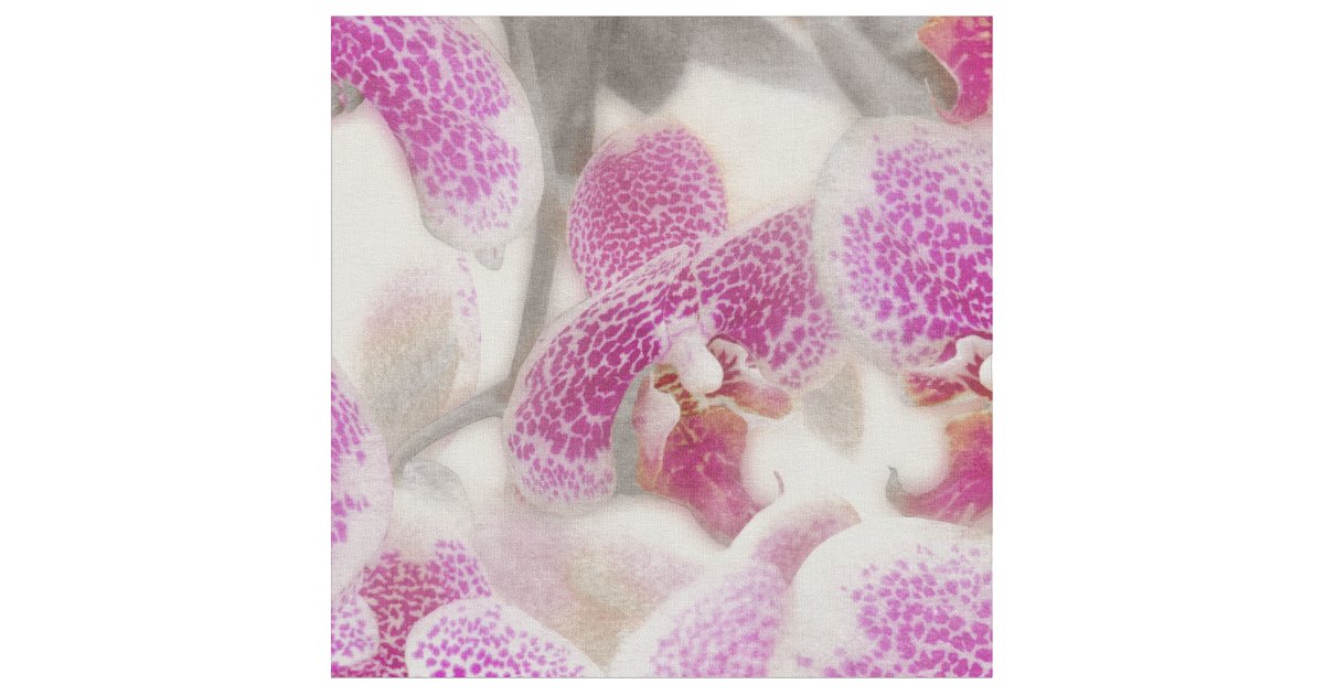 Orchid Flowers Fabric | Zazzle