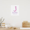 Orchid Letter J Jacintha custom name meaning Poster | Zazzle