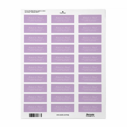 Orchid Purple Address Labels | Zazzle