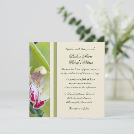 Orchid Wedding Invitation | Zazzle