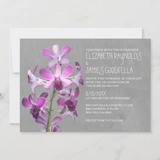 Orchid Wedding Invitations | Zazzle