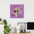 Orchid White Rabbit Happy Birthday Decree Poster | Zazzle